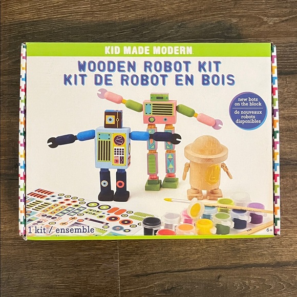 Toys | Kid Made Modern Wooden Robot Craft Kit Multicolor | Poshmark
